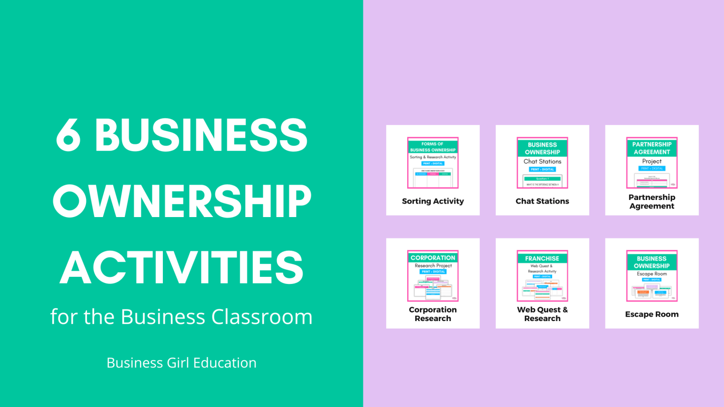 6 Business Ownership Activities for Your High School Business Class ...